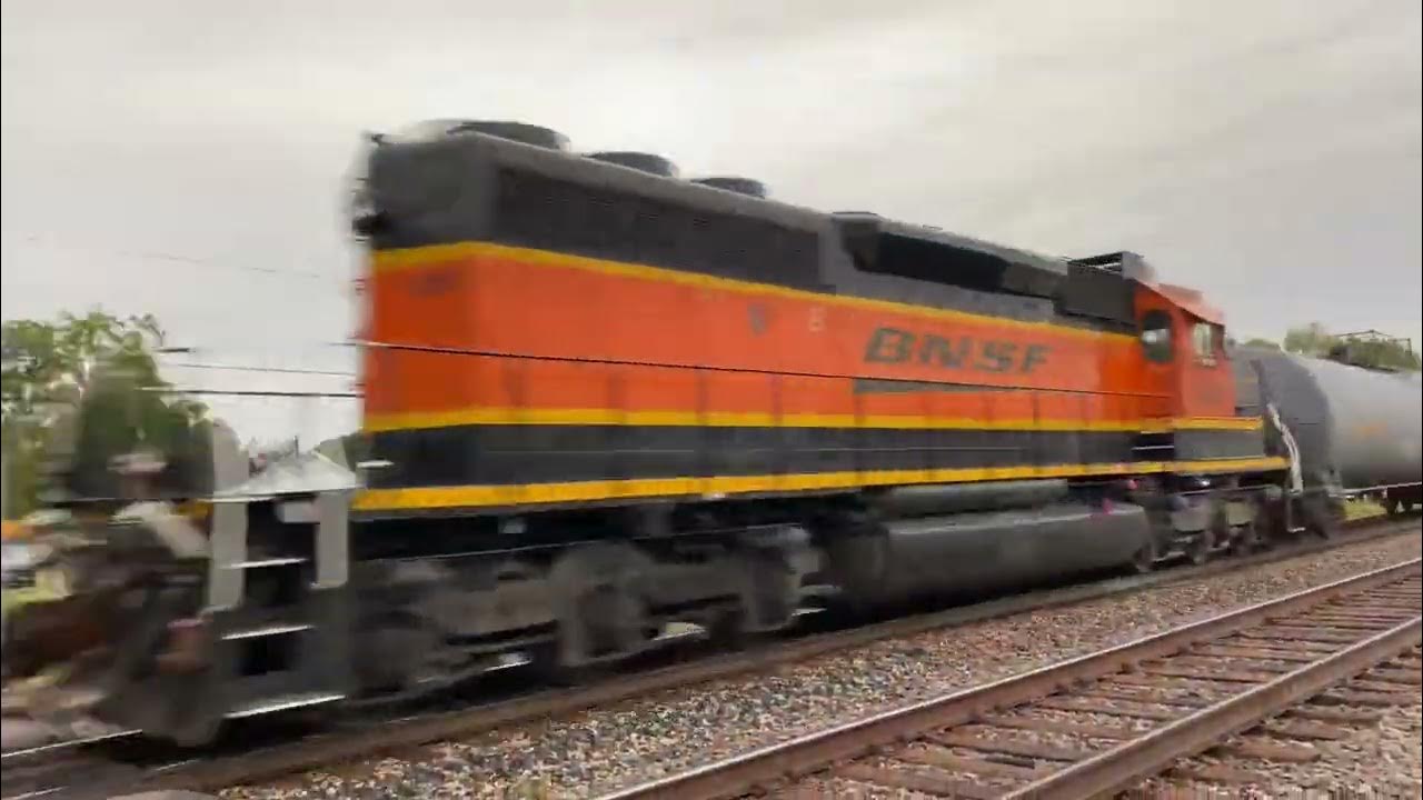 BNSF 1407 West - Mazon, IL - YouTube