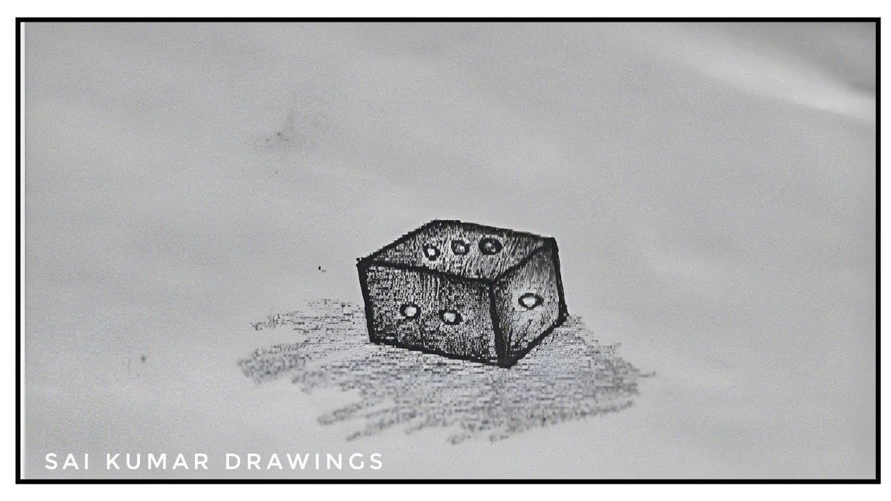 How to draw a 3D realistic dice🎲pencil sketch ||DICE || Drawing - YouTube