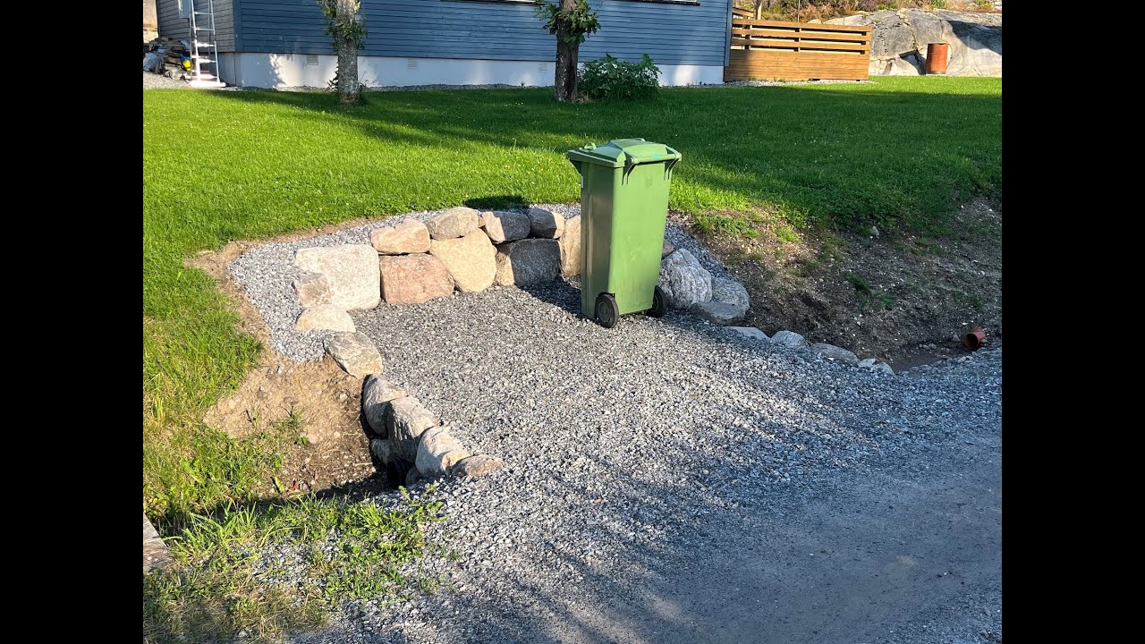 Making place for trash bins. (Trash bin stand) Part 2/2. - YouTube