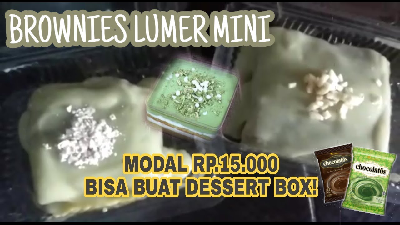 BROWNIES MATCHA LUMER KUKUS ALA DESSERT BOX KEKINIAN | IDE JUALAN - YouTube