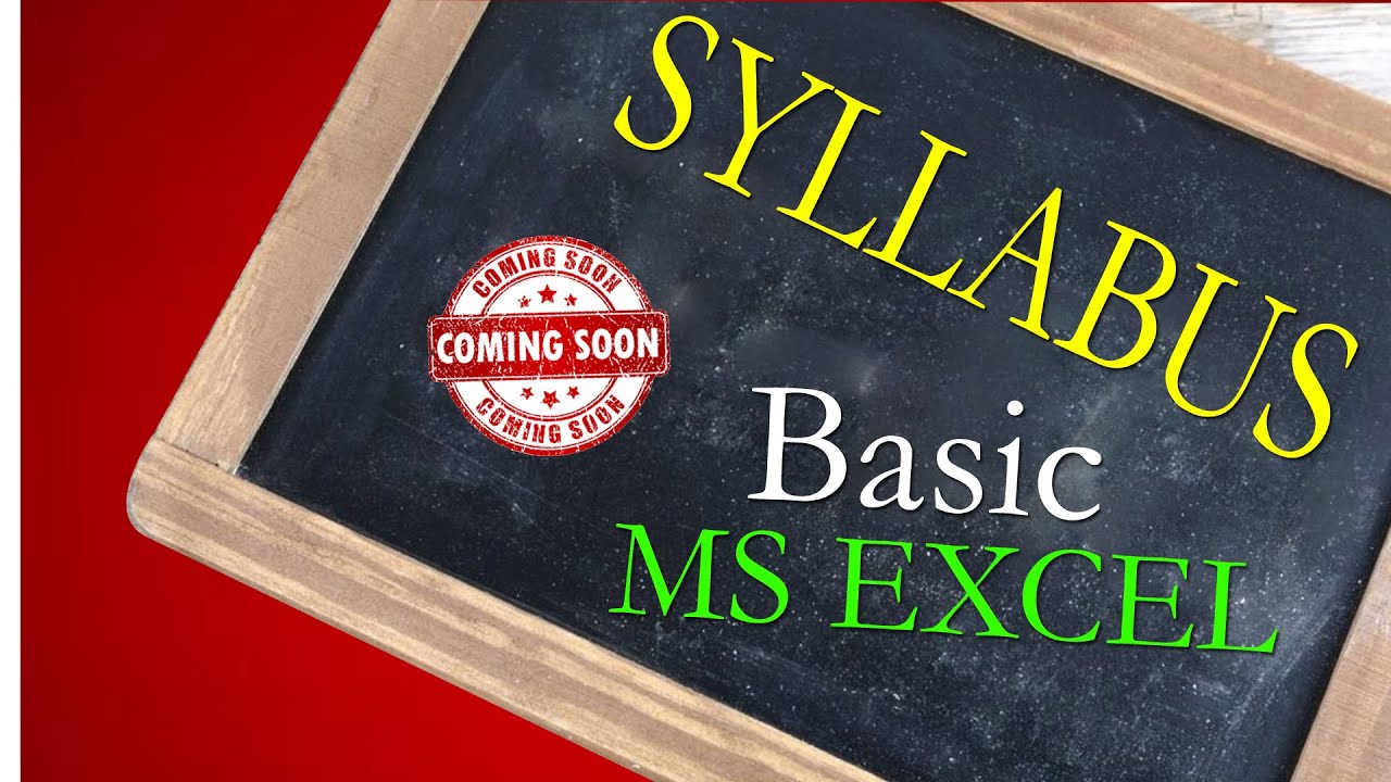 Basic Syllabus Of MS EXCEL Learn Ms Excel In Hindi excel Tutorial Basic Syllabus Of MS EXCEL Learn Ms Excel In Hindi excel Tutorial