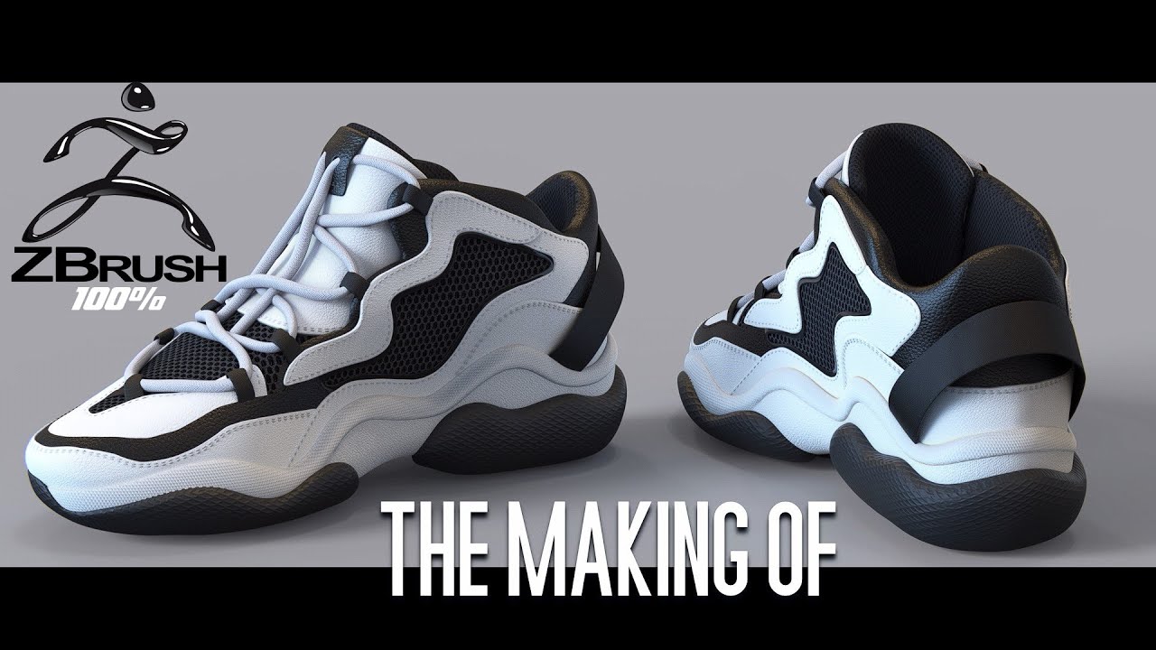 Modeling A Realistic Sport Shoes using ZBRUSH - YouTube