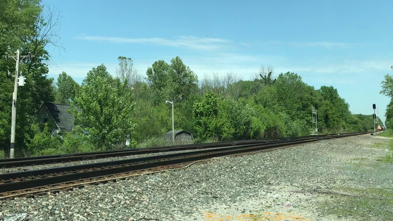 Westbound CSX train on the double track mainline, Hadley, IN. - YouTube