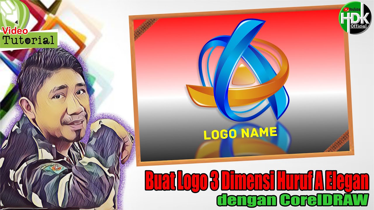 Buat Logo di CorelDraw | BUAT LOGO HURUF A ELEGAN 3D DI COREL DRAW | Tutorial CorelDraw | Bag_1 ...