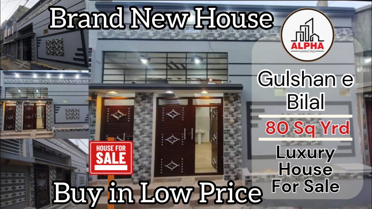 Brand New House | KDA Leased House | 80 Sq Yrd | Gulshan-E-Bilal ...