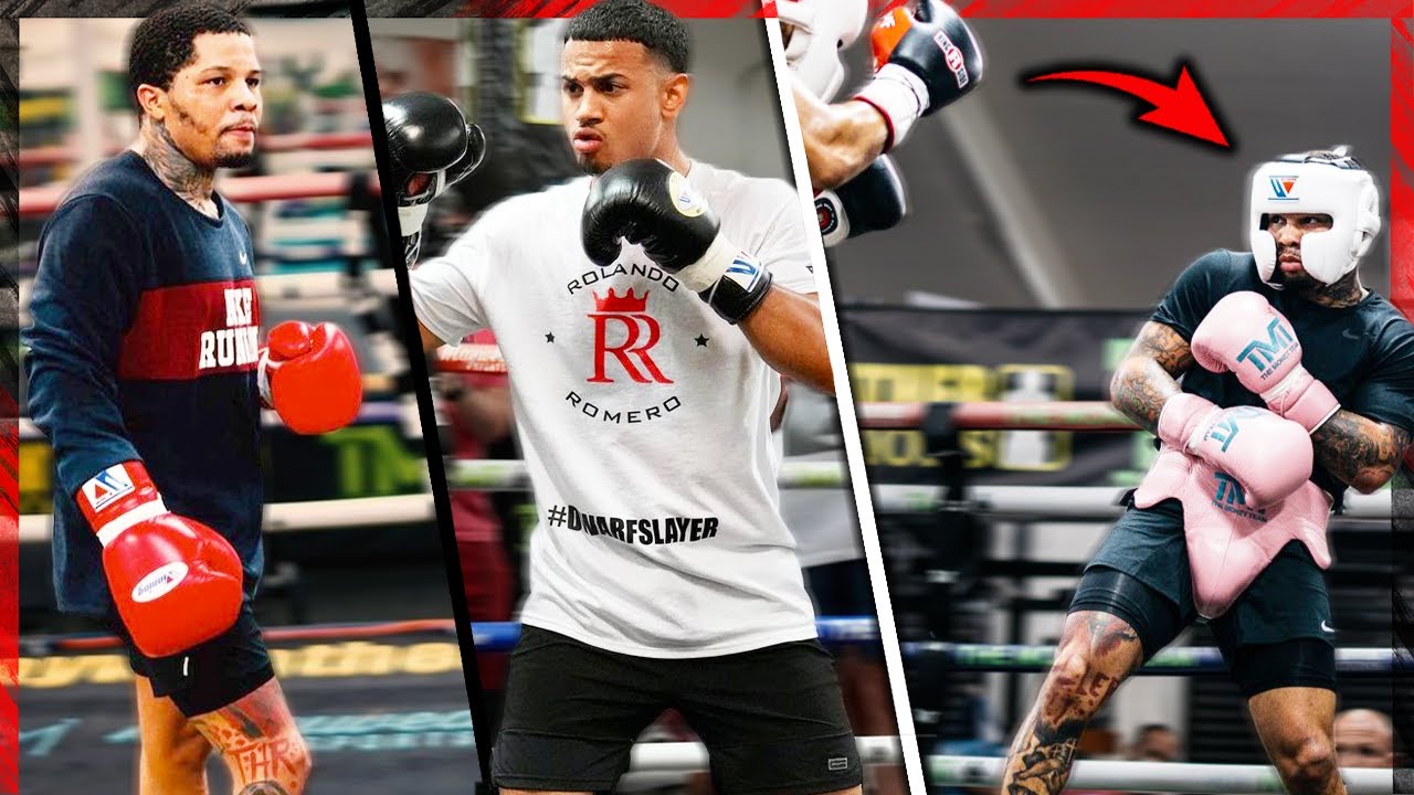 GERVONTA DAVIS vs ROLLY ROMERO TRAINING FOOTAGE (HEAD MOVEMENT, HEAVY ...