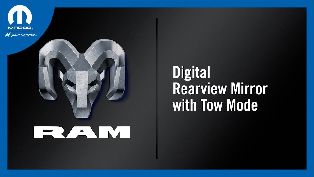 Digital Rearview Mirror with Tow Mode | How To | 2026 Ram Trucks - YouTube