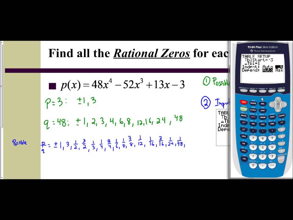 Lesson 6 8 Finding The Rational Zeros YouTube