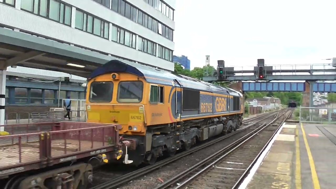 GBRF Class 66 no: 66762 @ Southampton Central {6O41} 12/05/2022. - YouTube