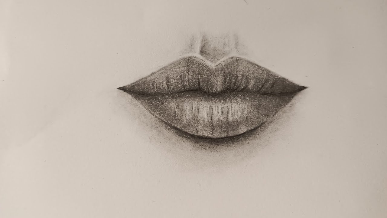 How to draw realistic lips | Easy step by step lips tutorial for ...