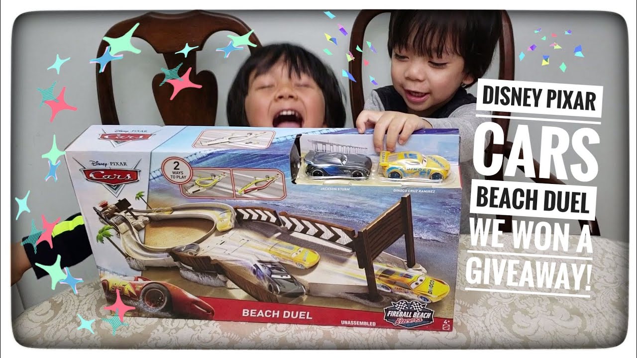 Disney Pixar Cars Beach Duel Racetrack Set || We won another giveaway ...