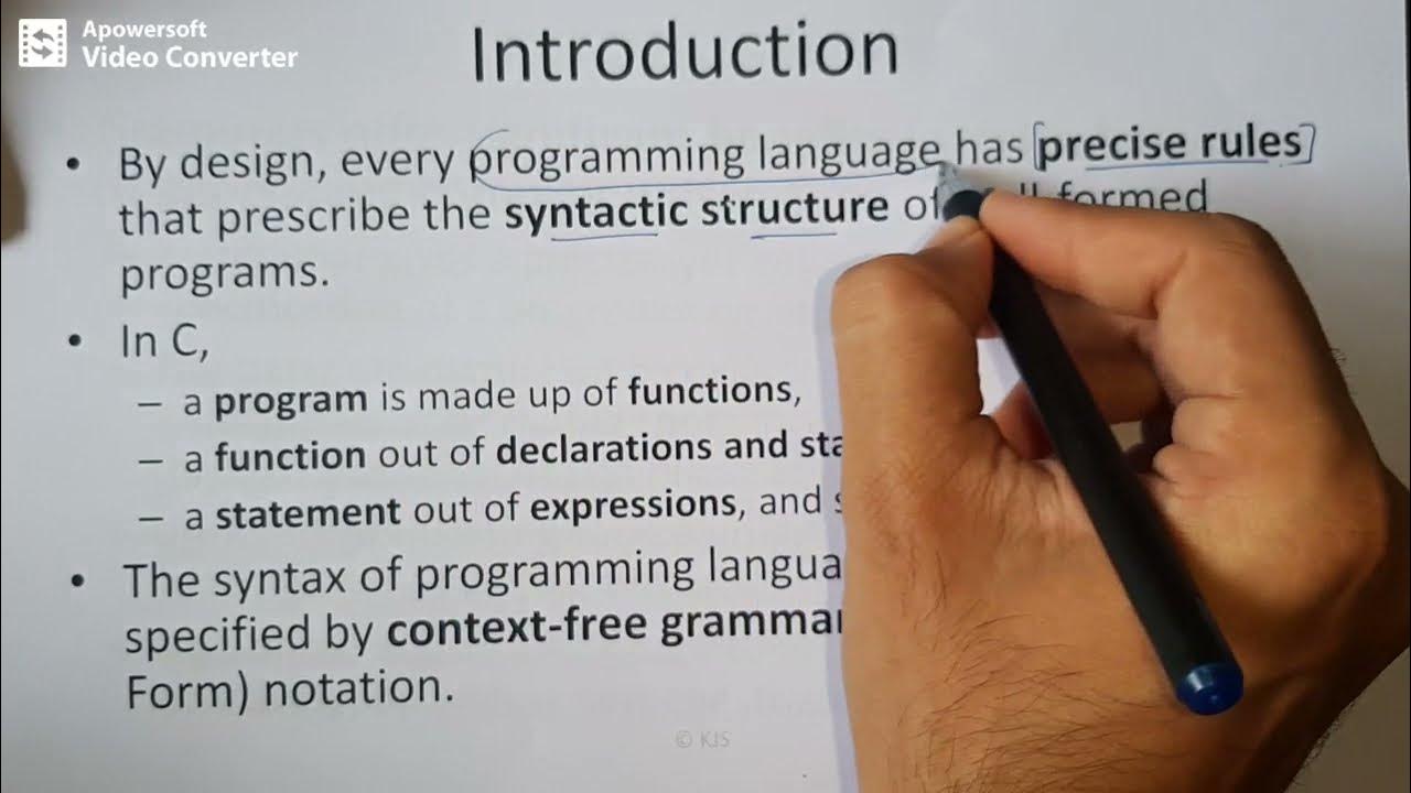Lec11 A | Introduction to Syntax Analysis | Role of Parser - YouTube