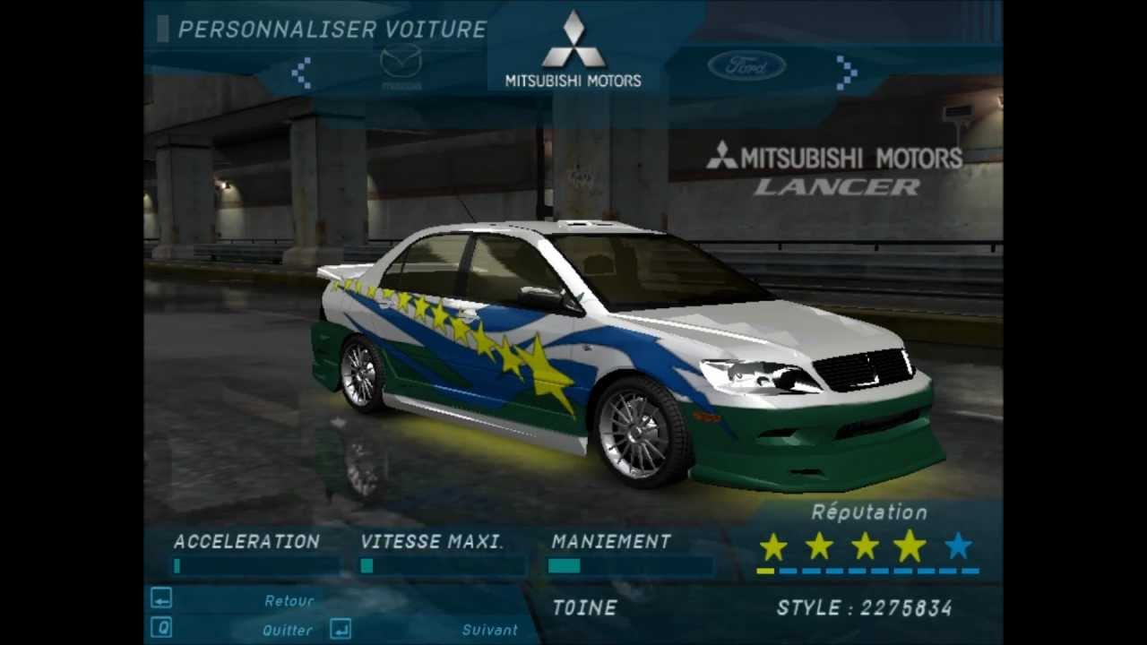 [Need For Speed Underground] Priss - Mitsubishi Motors Lancer - YouTube