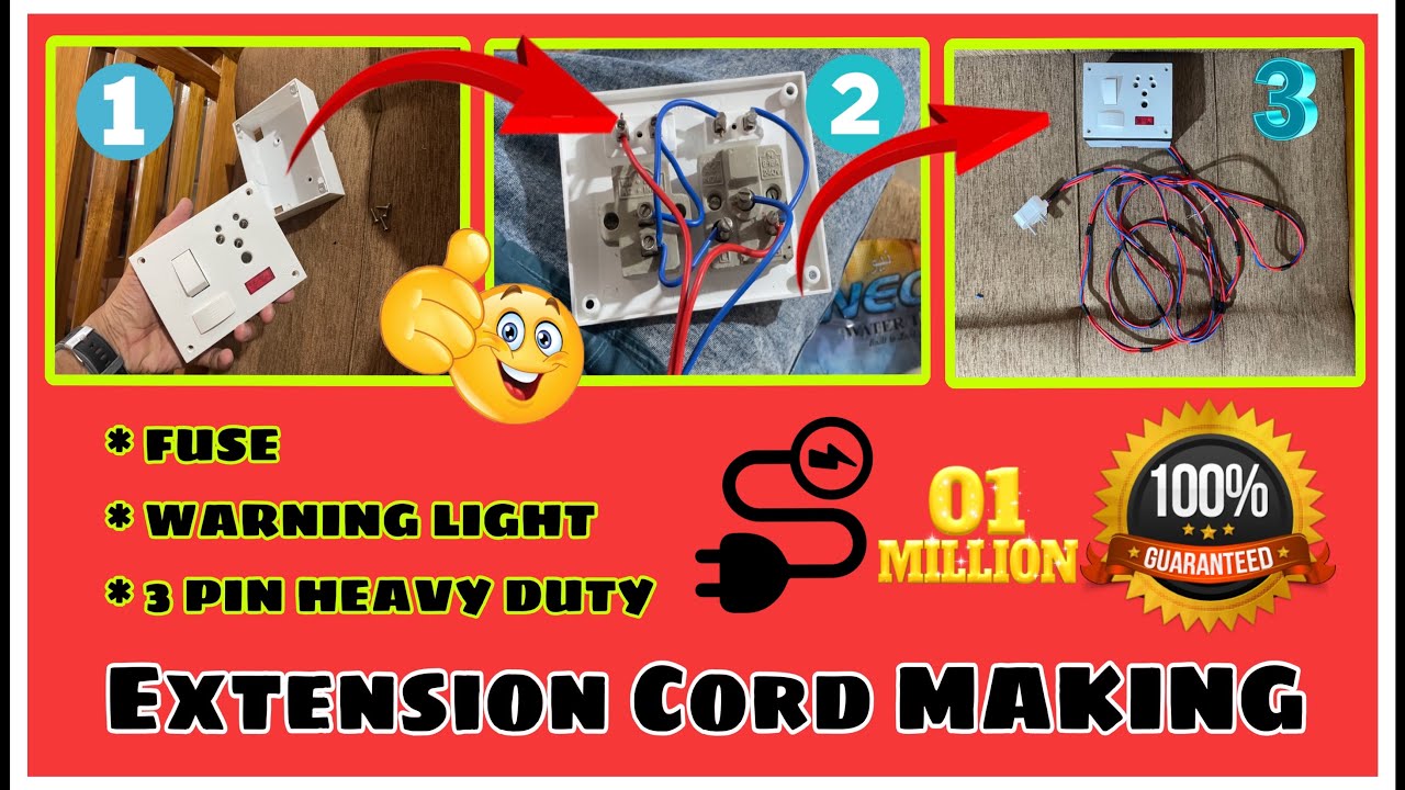 How to make extension cord #electronic #wiring #electrician #electrical ...