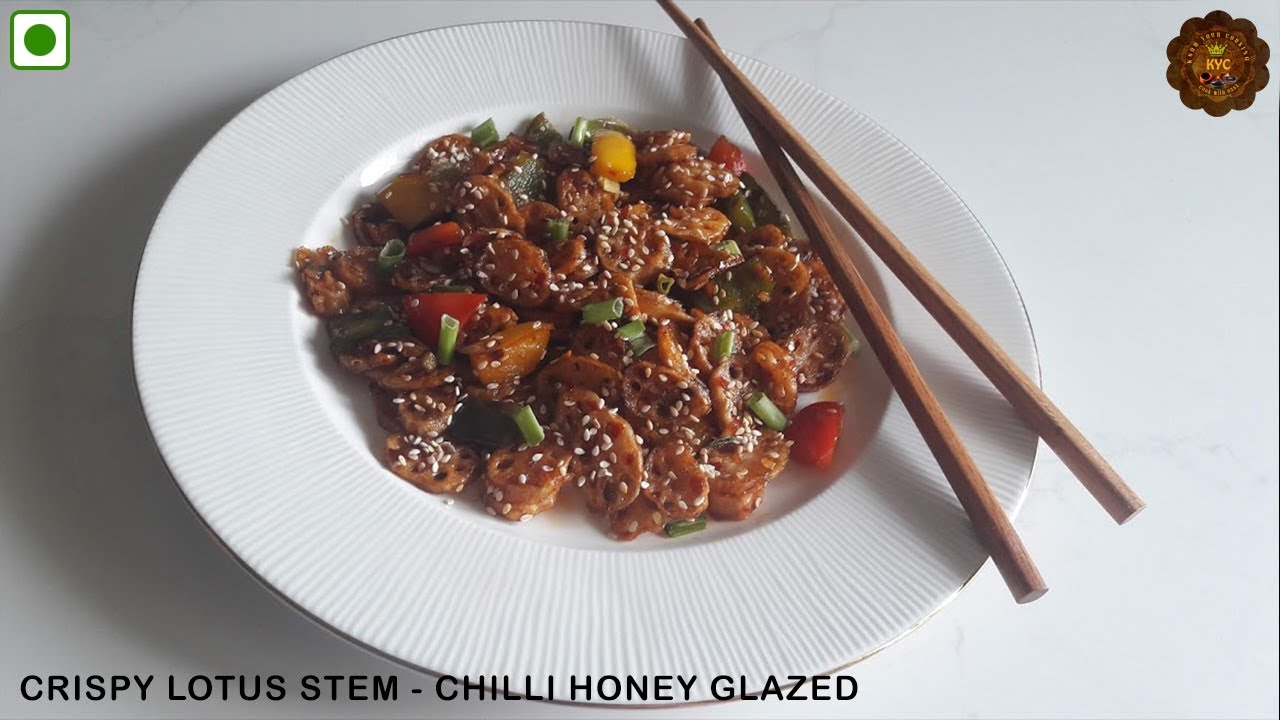 Honey Glazed Crispy Chilly Lotus Stem recipe | Hot & Sweet Lotus Stem ...