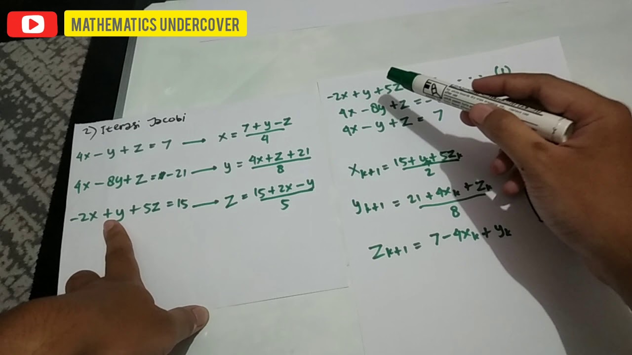 SISTEM PERSAMAAN LINEAR (ITERASI JACOBI) | Metode Numerik #8 (Part 2) - YouTube