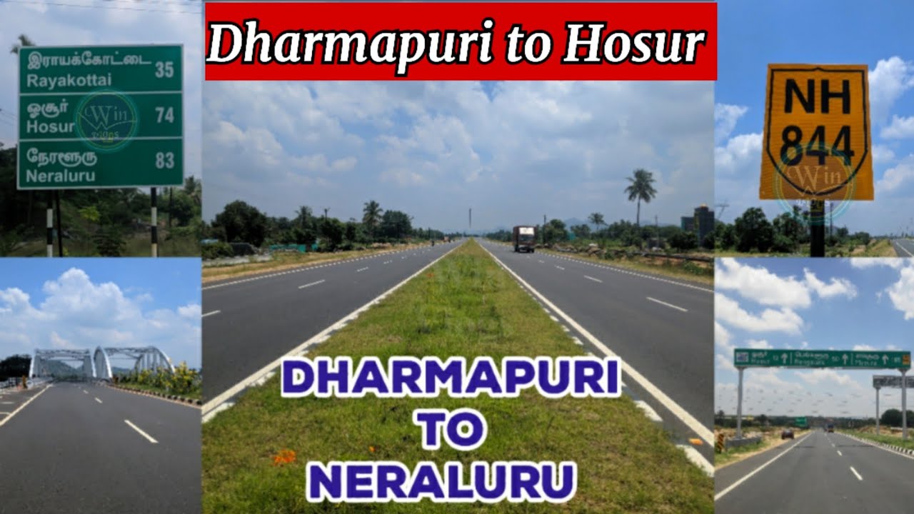Dharmapuri to Hosur 4 Way Road Works | NH 844 Dharmapuri to Neraluru ...