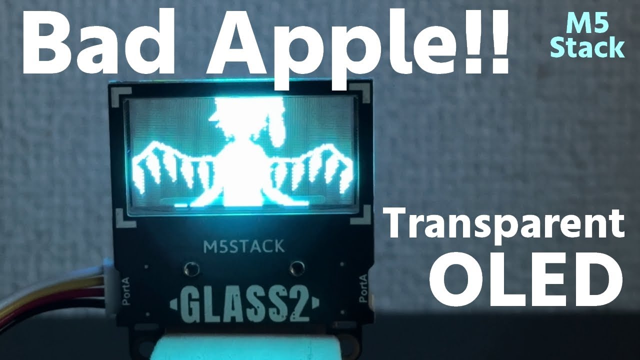 透明OLEDでBad Apple!!【M5Stack_FlipBookSD】 - YouTube