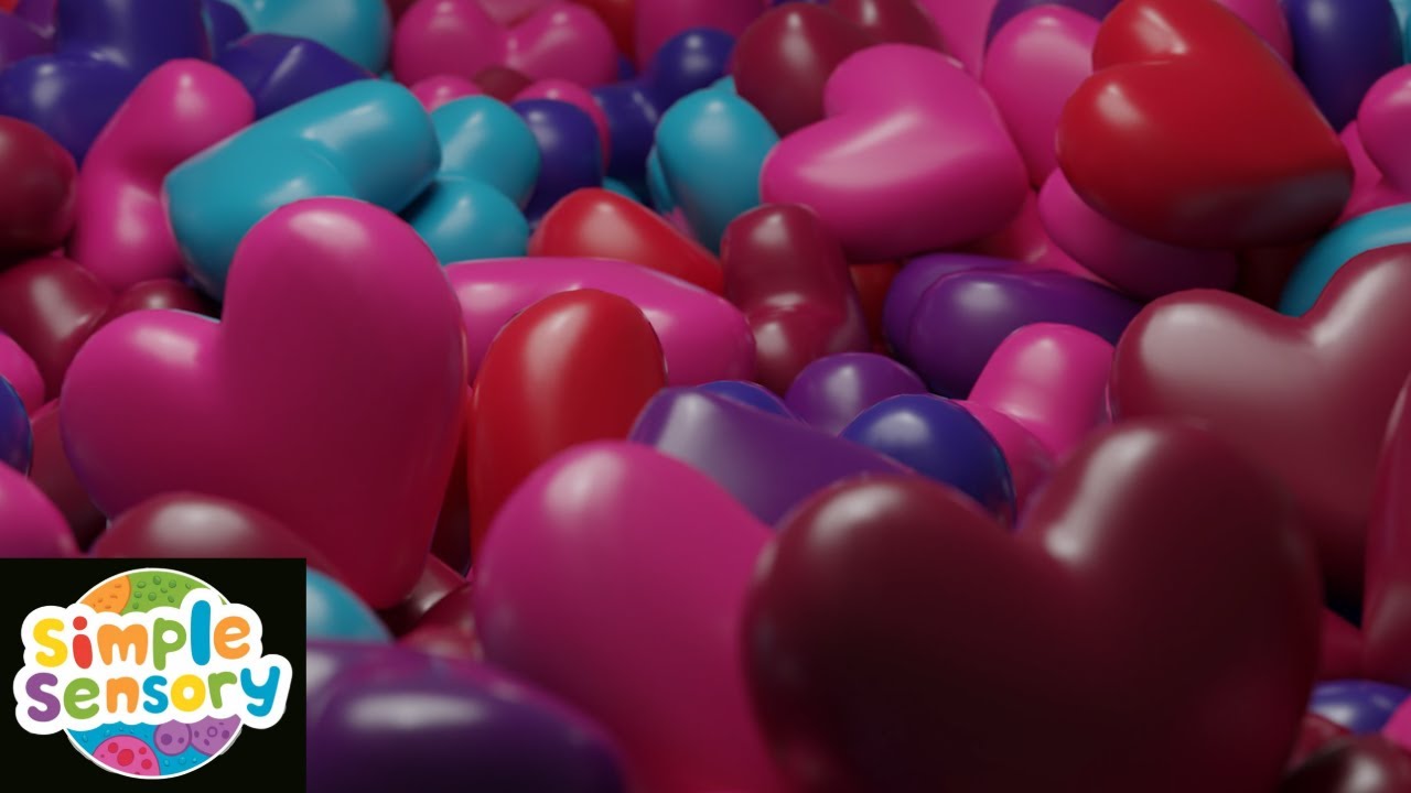 Simple Sensory | Colorful Animated Heart Sensory and Music | Spread the ...