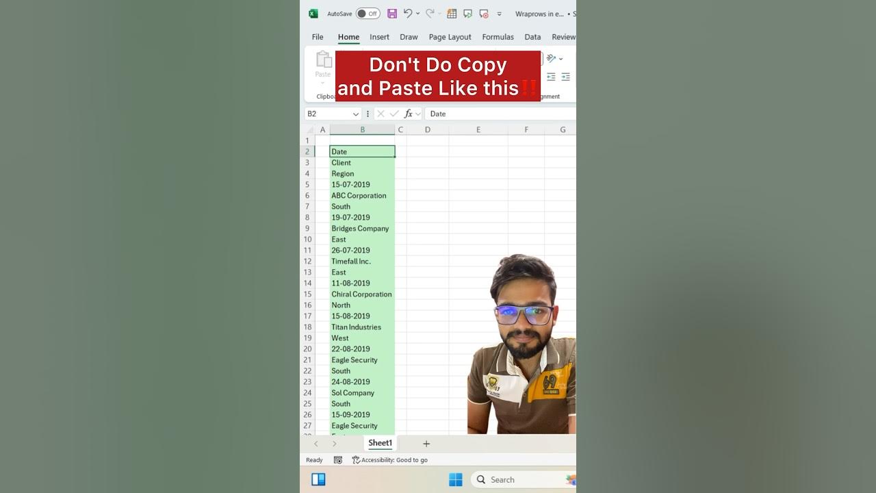 Don't Copy and Paste in Excel‼️Instead Use Wraprows Function #exceltips #excel #shorts # ...