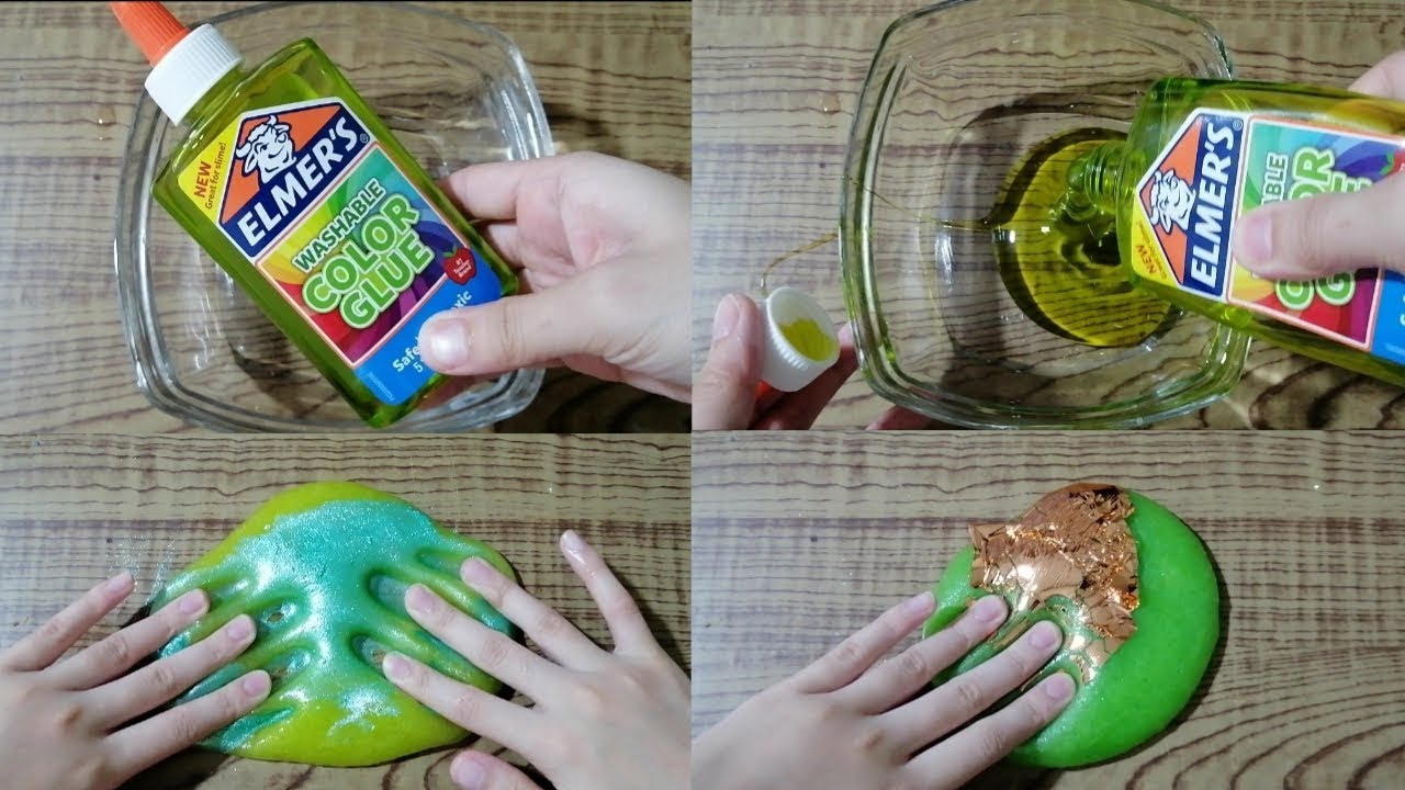 How To Make Slime Using Elmer's Clear Colored Glue - YouTube