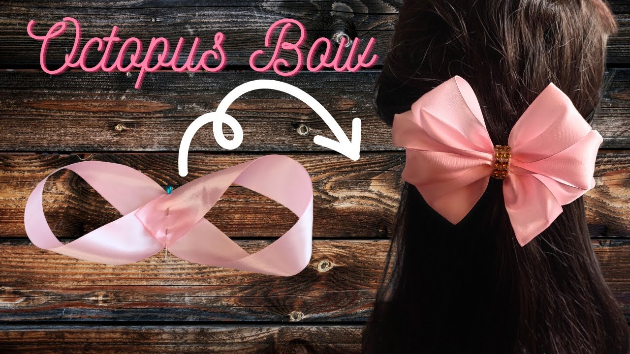 DIY Octopus Hair Clip | Cute Ribbon Craft - YouTube