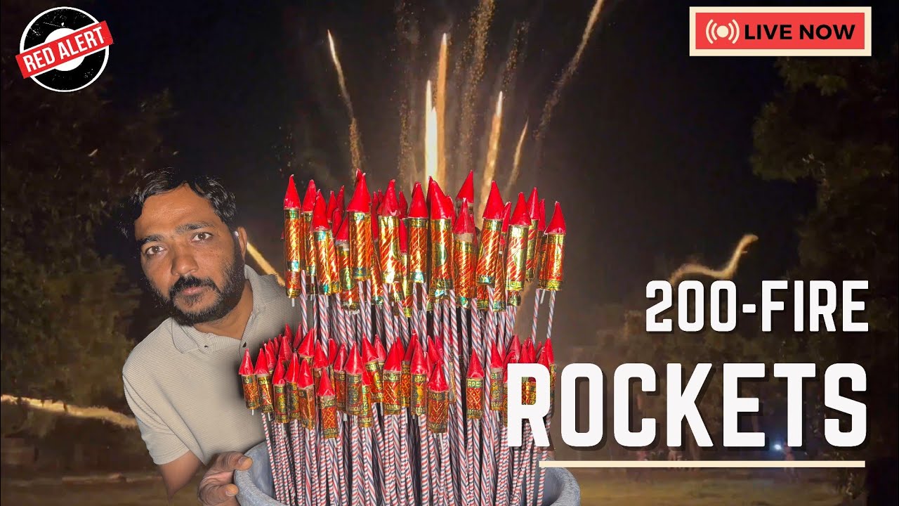 Launching 200 Fire Rockets At Once - Epic Fireworks Show!! - YouTube
