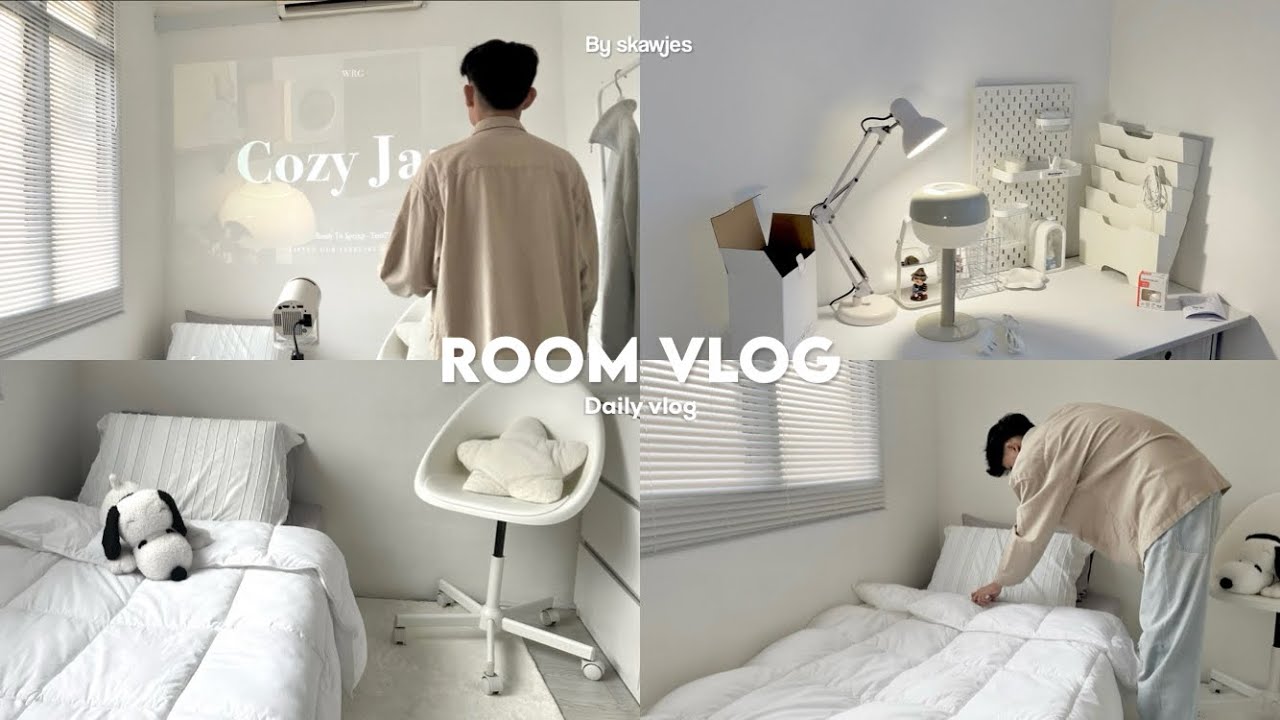 Room vlog🥣★ spend a day in my room with me, cleaning, room decor and ...