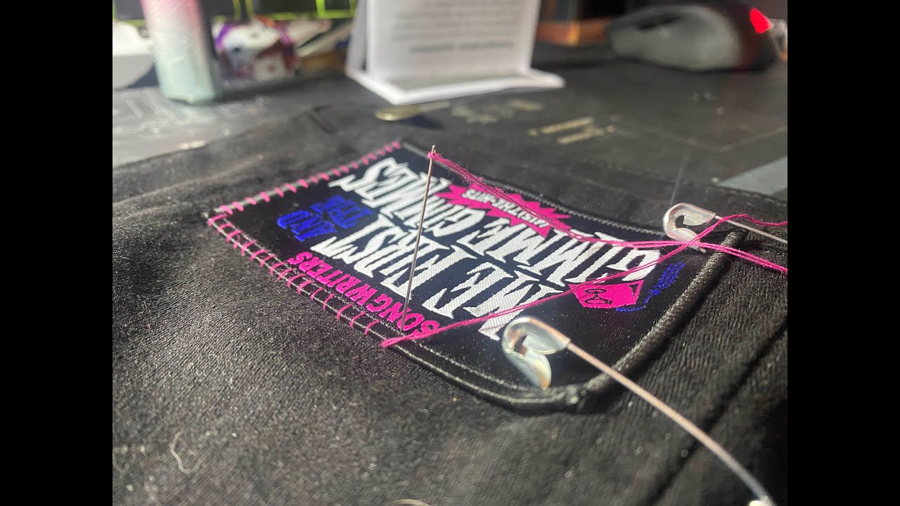 HOW I SEW ON A PATCH - YouTube