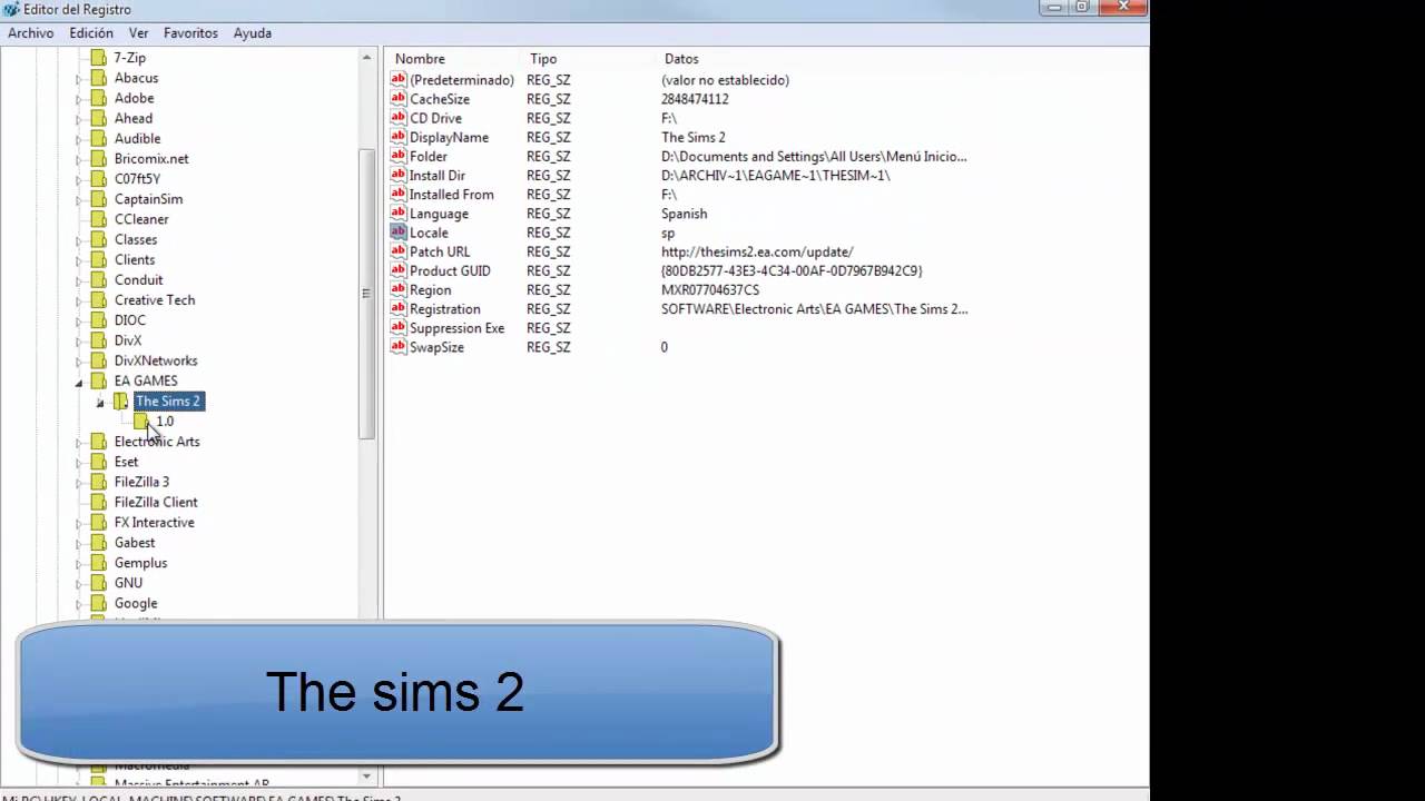 cambiar idioma de los sims 2 - YouTube