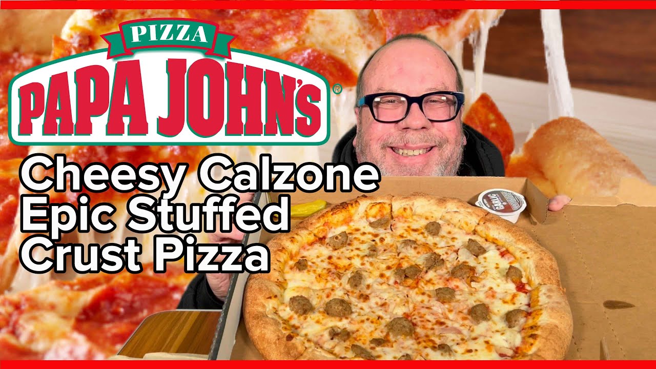 Papa John's® | CHEESY CALZONE EPIC STUFFED CRUST PIZZA 🧀🍕 | JKMCraveTV ...