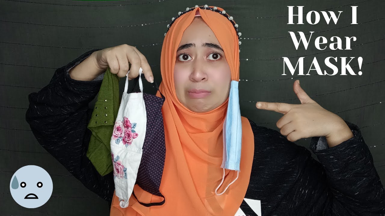 How I Wear MASK! 5 Different Simple Hijab Tutorial with MASK during ...