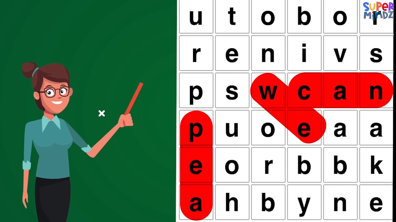 Puzzle | Find the hidden words | Word Puzzle For Kids | Supermindz ...