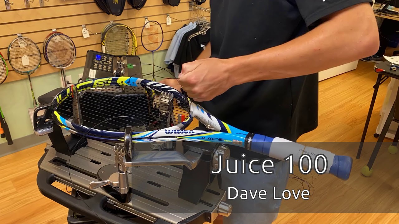 Time Lapse: How to String a Wilson Juice 100 Tennis Racquet (Dave Love ...