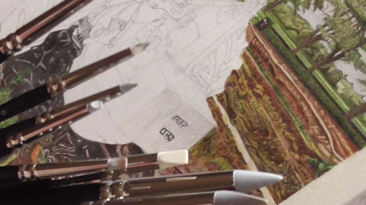 Drawing metal using coloured pencils - YouTube