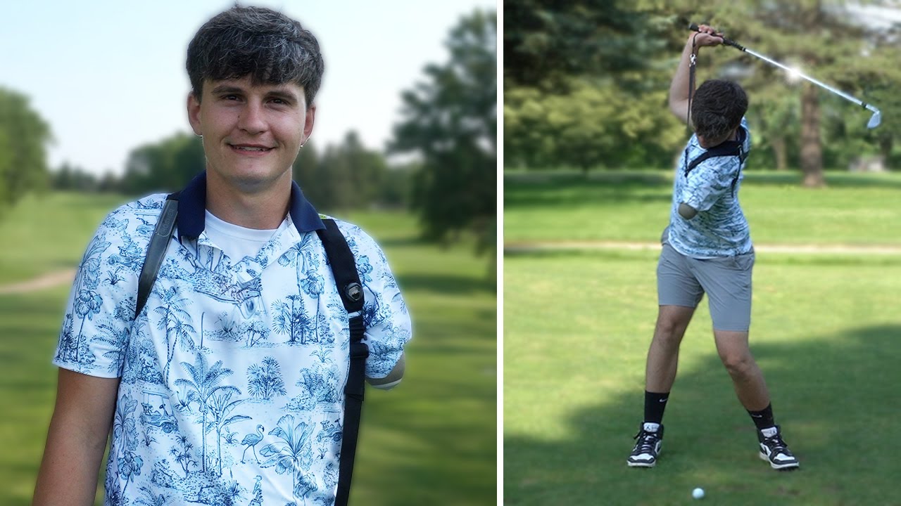 Arm Amputee Golfer Invents Game-Changing Golf Device! - YouTube
