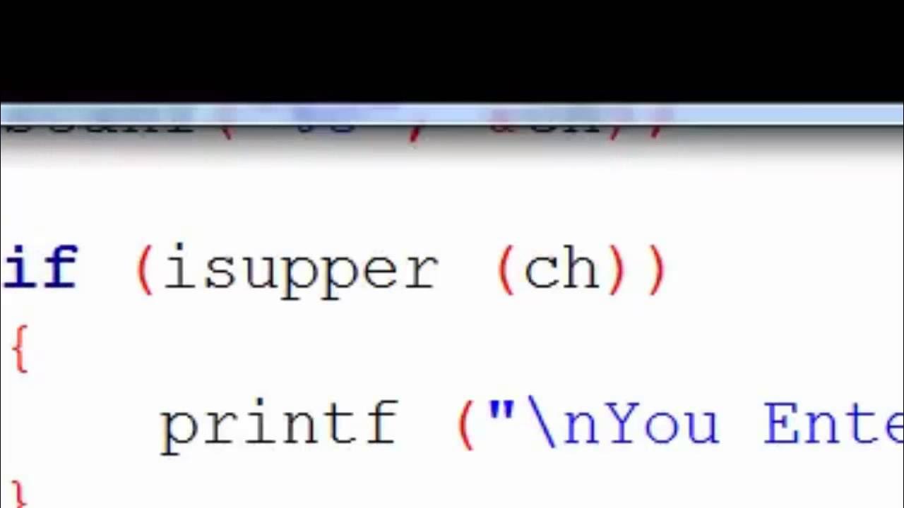 105. isupper and islower function in C Programming (Hindi) - YouTube