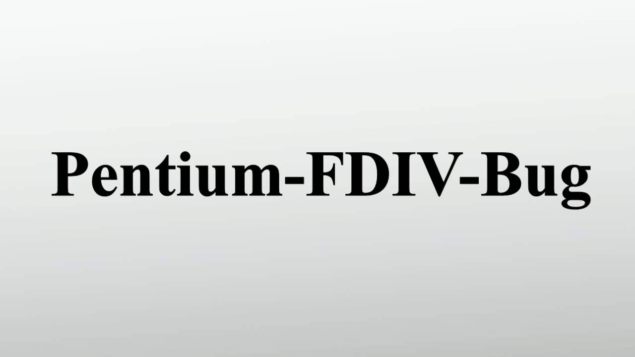 Pentium-FDIV-Bug - YouTube