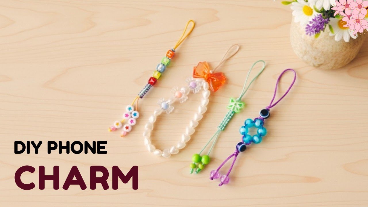 DIY PHONE CHARM | 4 IDEAS 💡 - YouTube