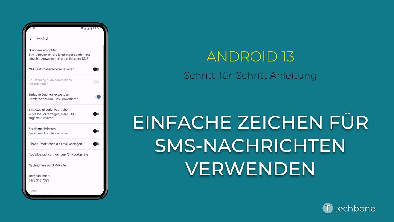 Einfache Zeichen für SMS-Nachrichten verwenden [Android 13] - YouTube