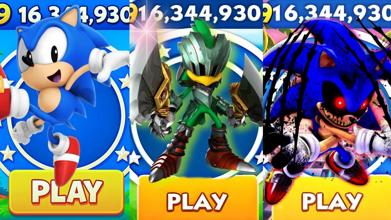 Sonic Dash - Classic Sonic VS Sonic EXE VS Sir Lamorak _ Sonic vs All ...