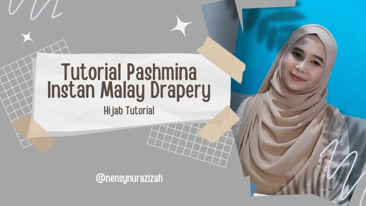 Tutorial Pashmina Instan Malay Drapery - YouTube