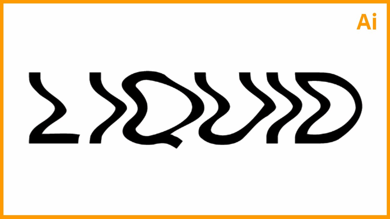 How to create Liquid Text Effect in Illustrator - YouTube