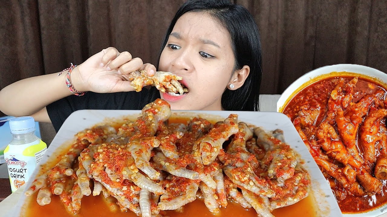 Mukbang Ceker Mercon Super Pedas Gil4 Youtube