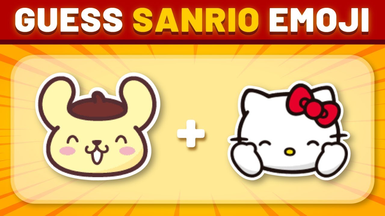 Guess the character by emoji and voice line quiz - Sanrio quiz | hello kitty, kuromi ...