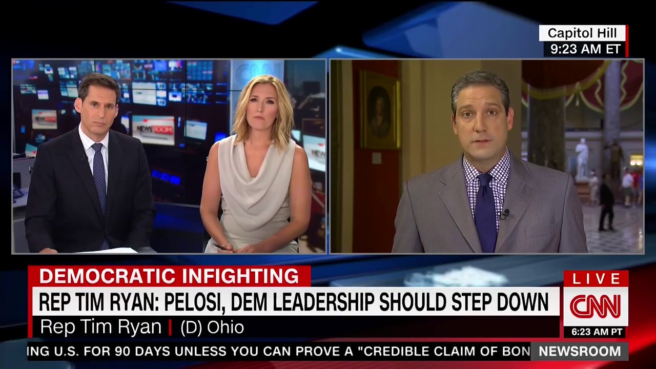Dem Rep. Tim Ryan Stands By His Call For Dem House Leaders To Resign ...