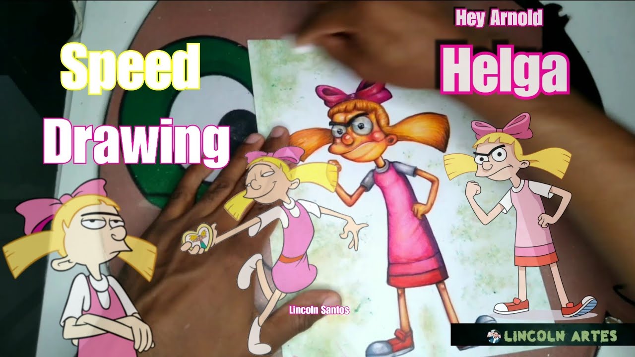 Desenhando Helga -(Hey Arnold) Speed Drawing #heyarnold #bandkids - YouTube