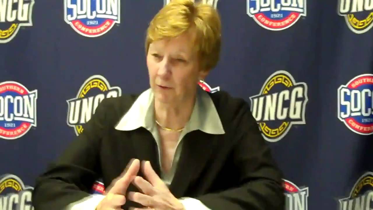 UNCG coach Lynne Agee after Samford - YouTube