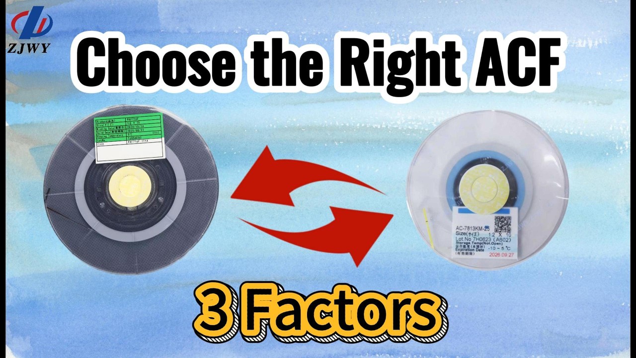 Choose the right ACF for each flex cable. - YouTube