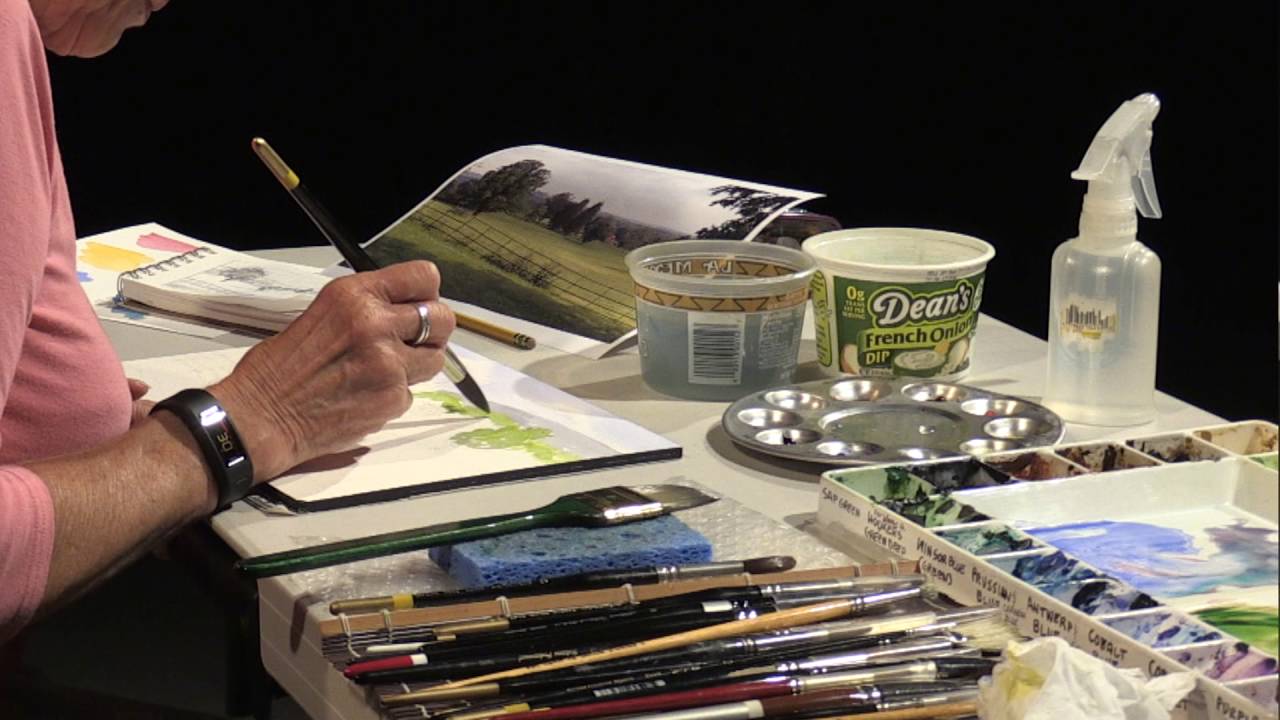 Watercolor Exercise Three: Painting A Landscape, Part Two - YouTube